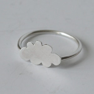 Little Silver Cloud Ring, Cloud Jewelry, Rain Cloud, Modern Jewelry, Silhouette Jewelry, Cloud ...