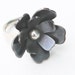 Pretty Black Flower Ring, Black Metal Ring, Black Ring, Black and ...