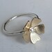 Brass and Silver, Poppy Flower Ring, Gold and Silver, Poppy Ring, Gift ...
