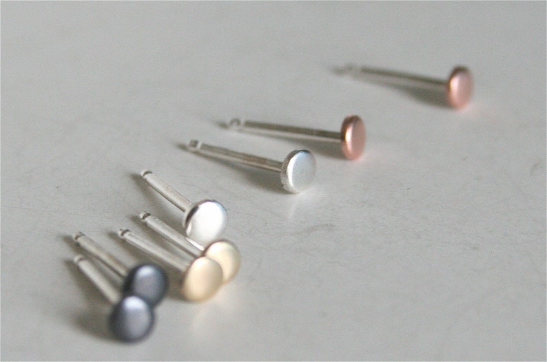 Dot Earrings Earring Set Super Tiny 3mm Dot Earrings Create - Etsy