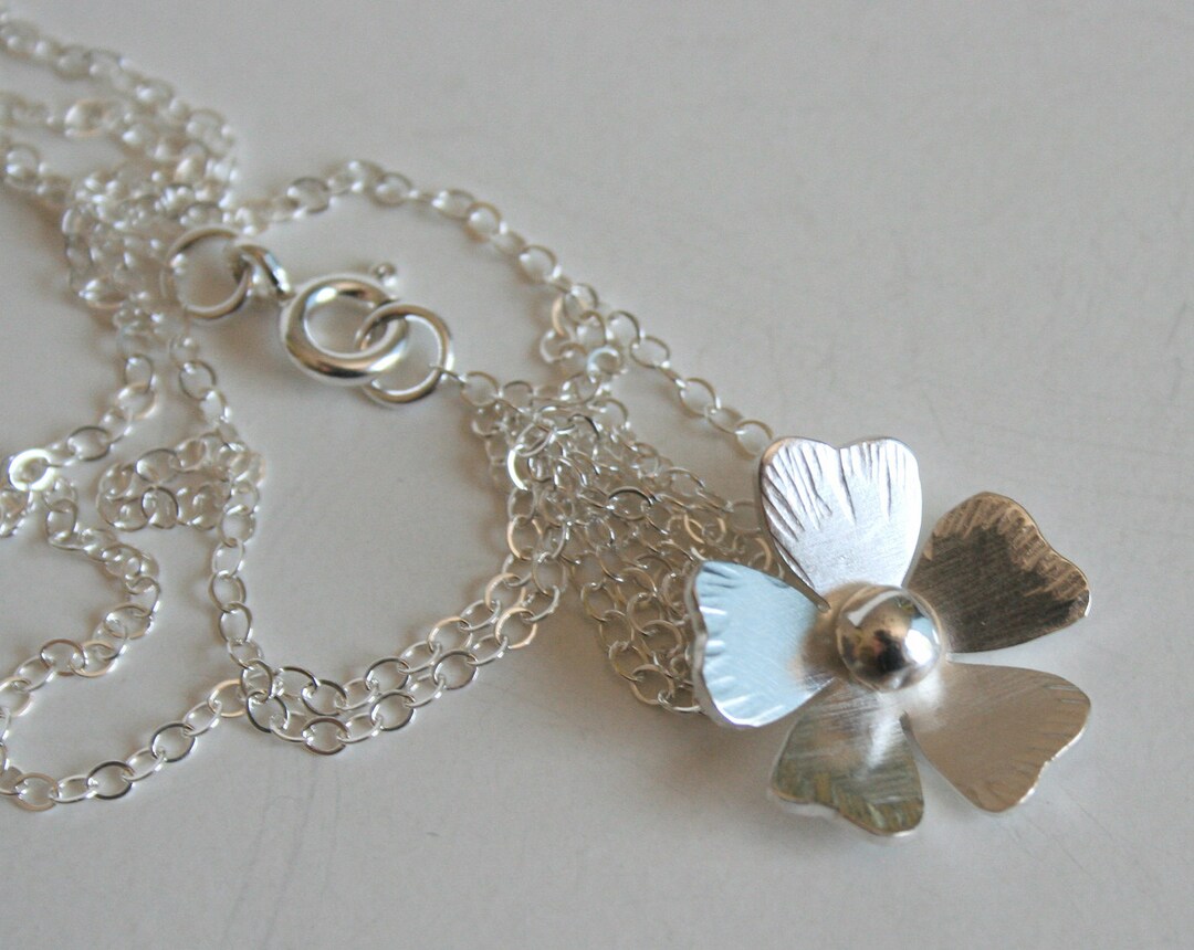 Rustic Silver Poppy Necklace, Silver Poppy Jewelry, Poppy Jewelry ...
