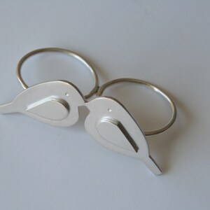 Silver Two Finger Ring, Bird Jewelry, Anniversary Ring, Anniversary ...