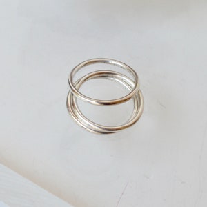 Set of Three Sterling Silver Stacking Rings, Stackable Rings, Silver ...
