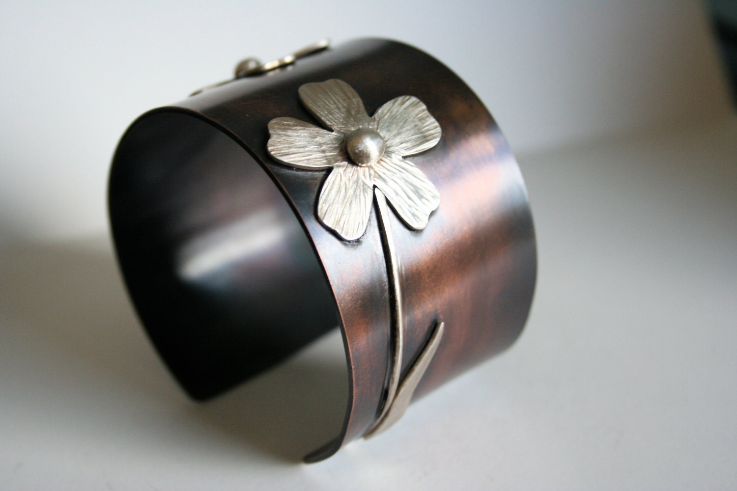 Rustic Metal Jewelry Daisy Cuff Rustic Cuff Rustic Flower - Etsy