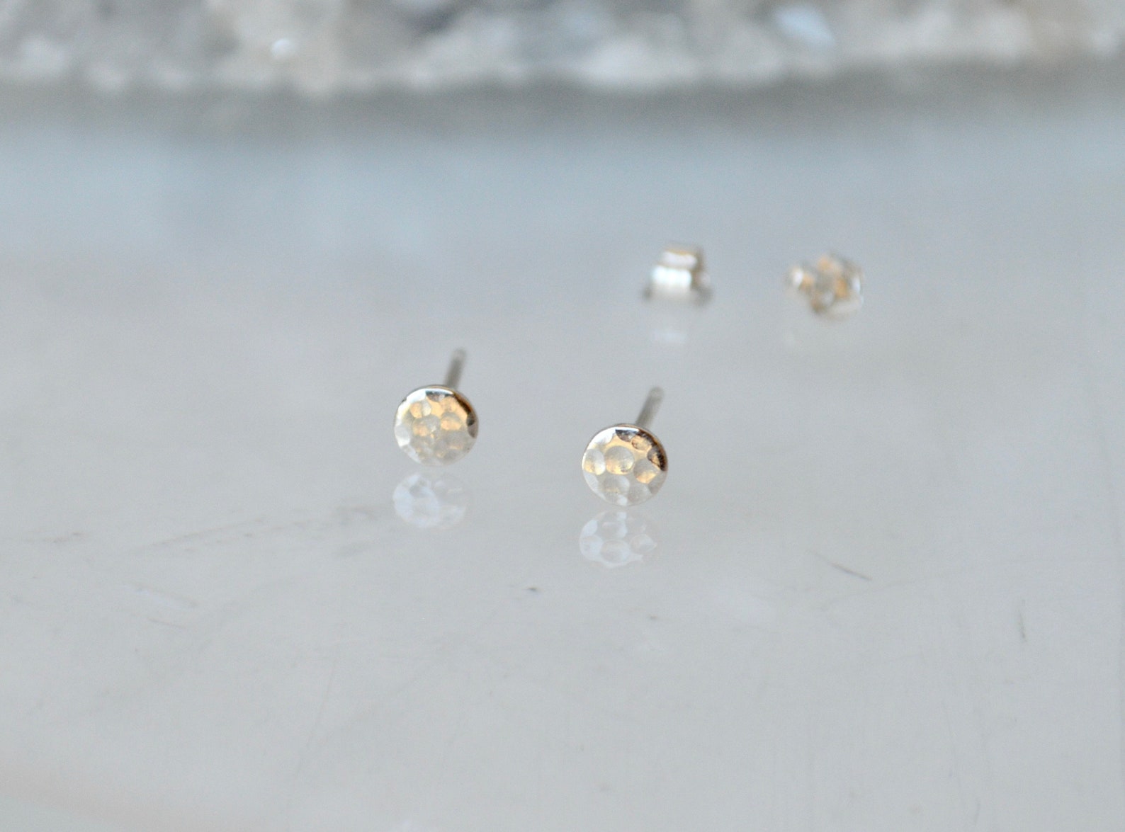 Textured Copper Dot Post Earrings Copper Earrings 4mm Dot - Etsy