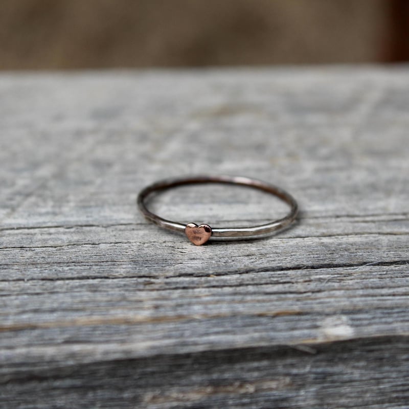 Dainty Heart Ring - Etsy