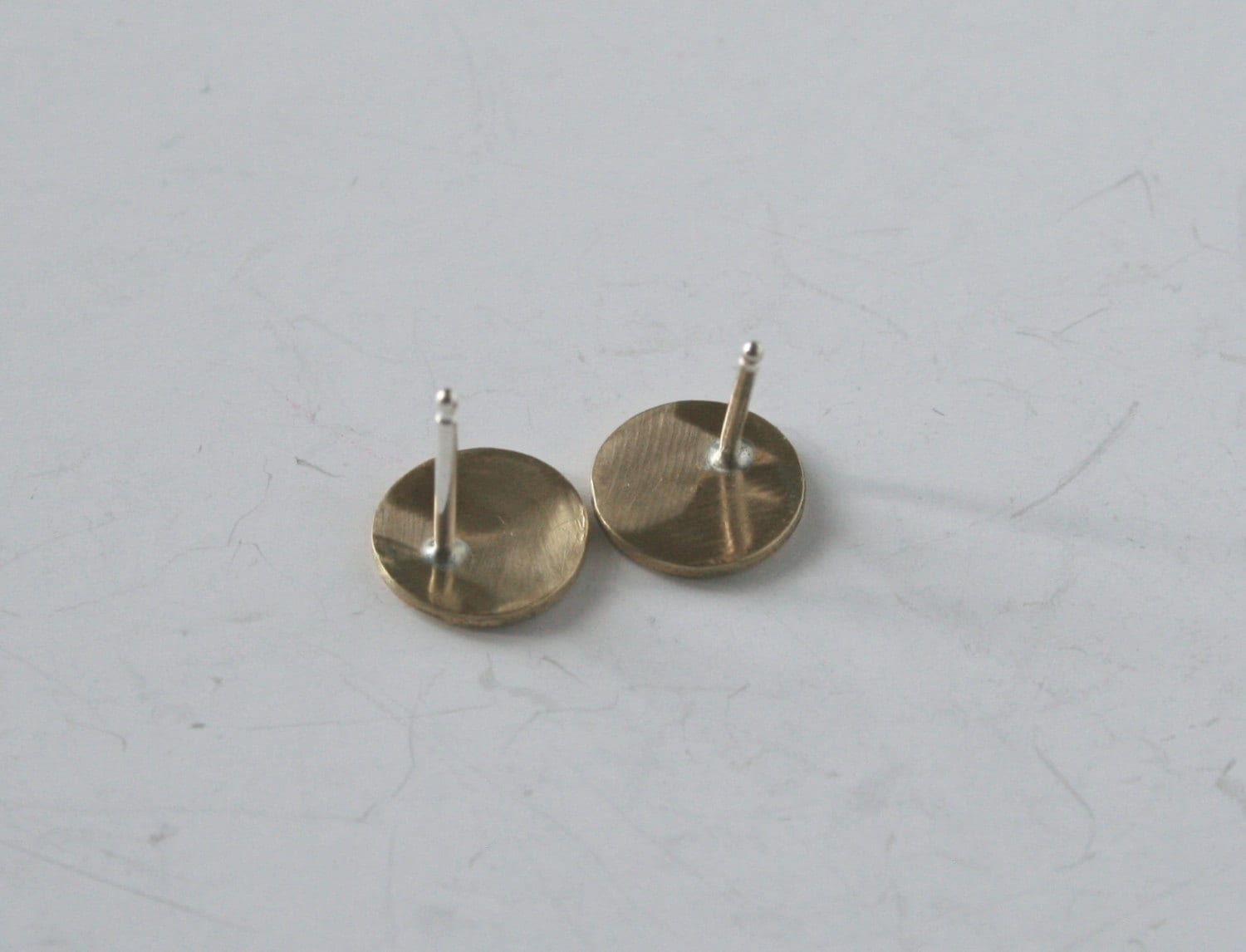 Gold Dot Earrings Stud Earrings Brass Dot Earrings Modern | Etsy