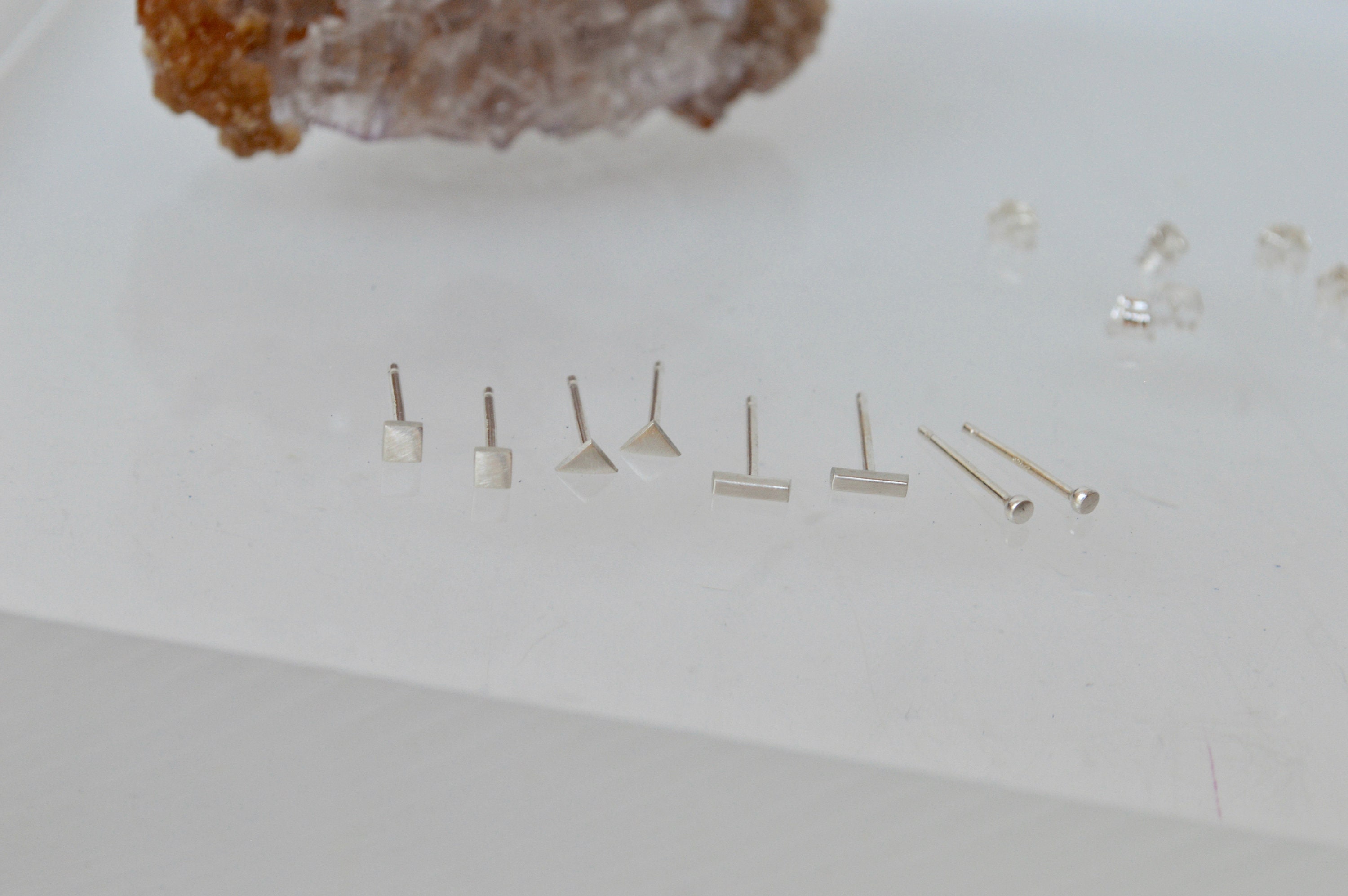 Earring Sets for Multiple Piercings Tiny Stud Earrings 2mm | Etsy