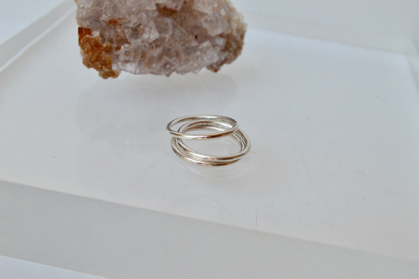 Set of Three Sterling Silver Stacking Rings Stackable Rings - Etsy