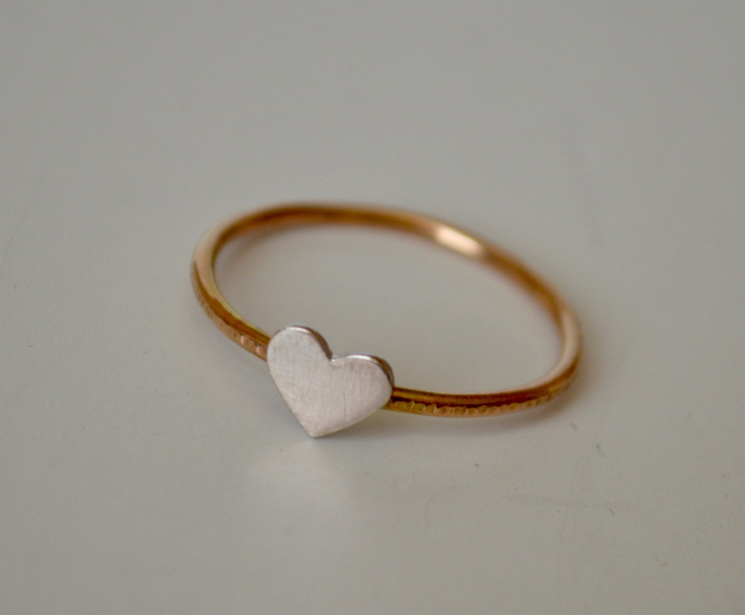 Heart Ring Gold Ring Tiny Heart Ring Silver Ring Silver | Etsy