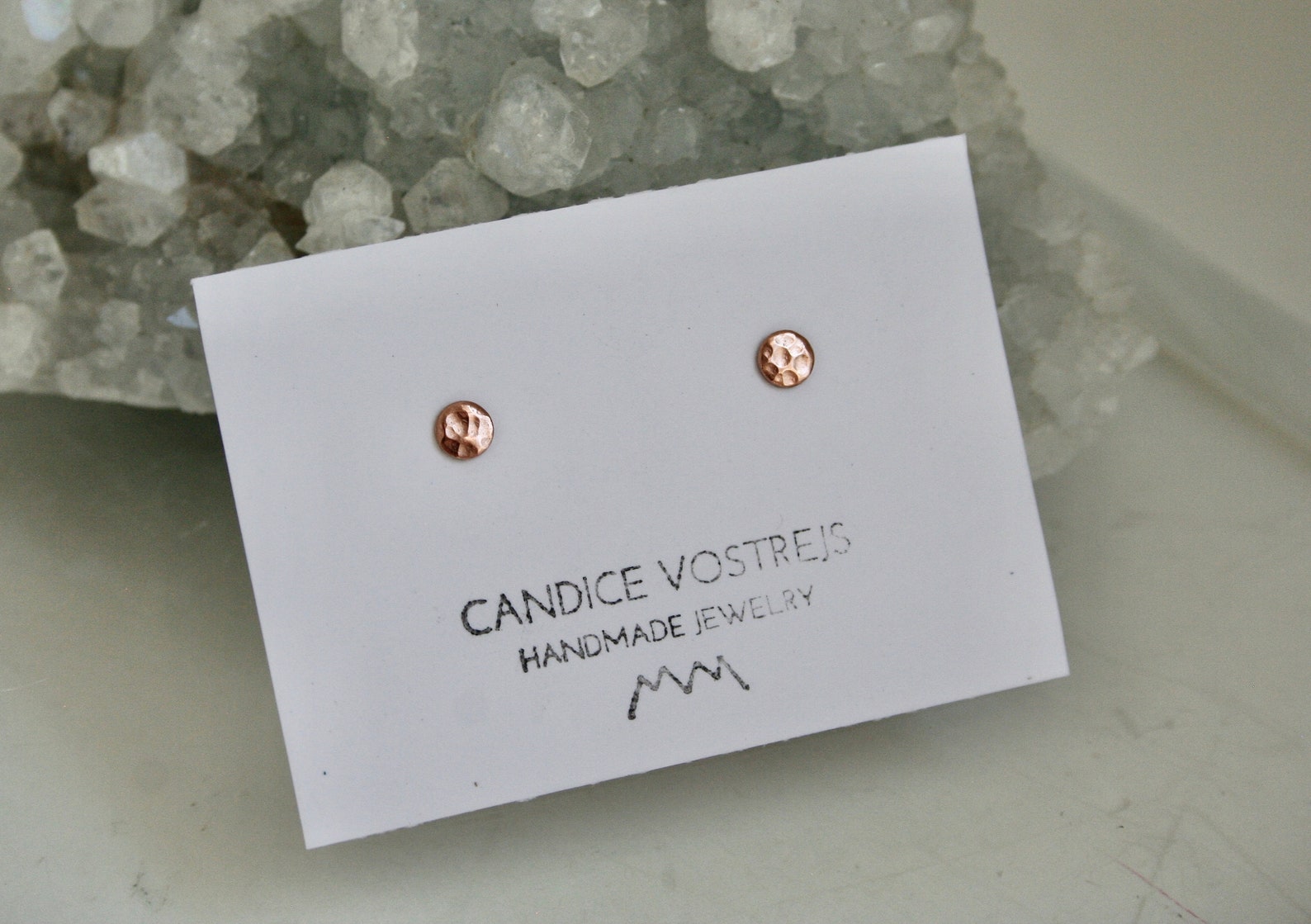 Textured Copper Dot Post Earrings Copper Earrings 4mm Dot - Etsy