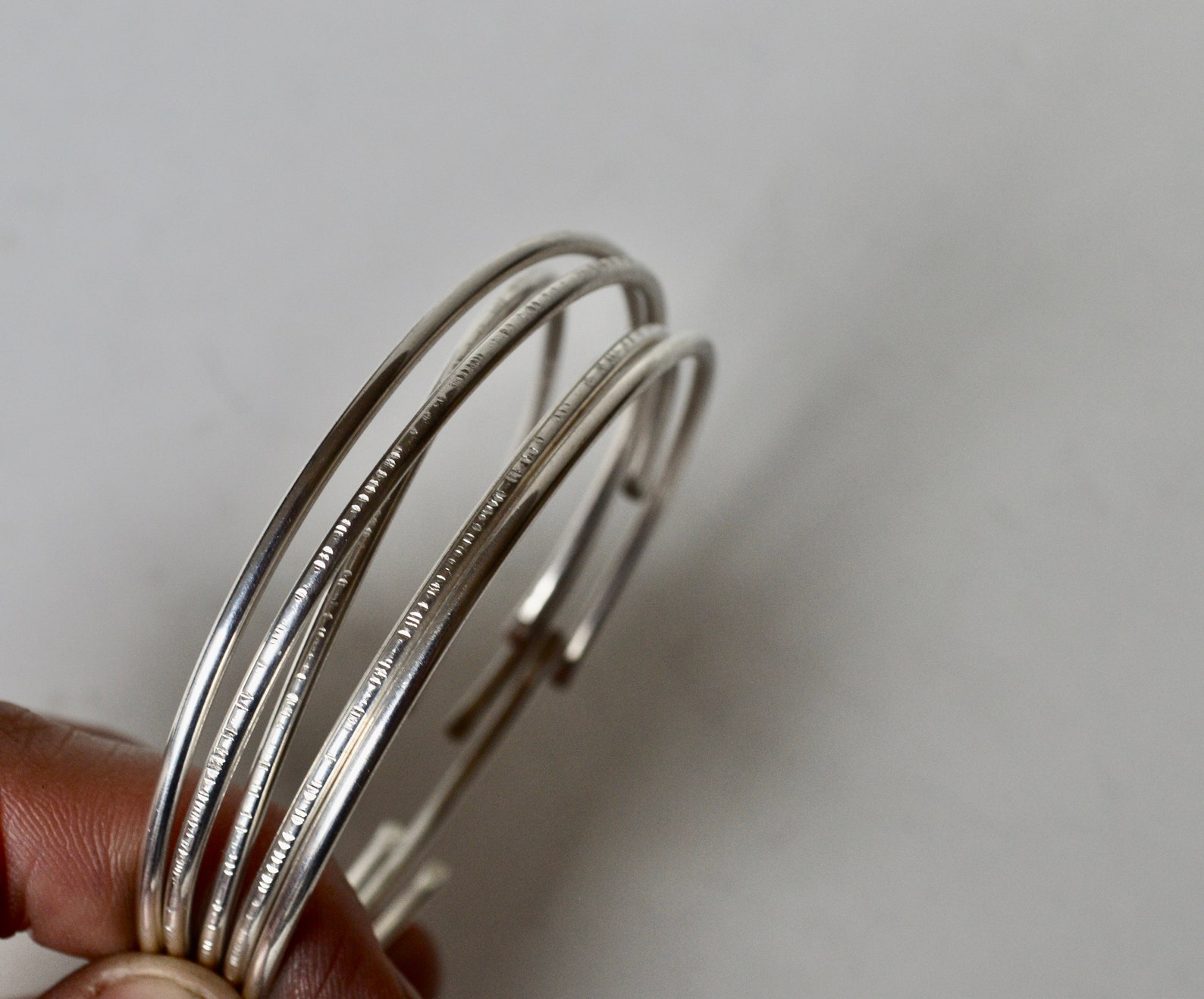 Set of Five Brass Stacking Cuff Bracelets Bangle Set Gold | Etsy