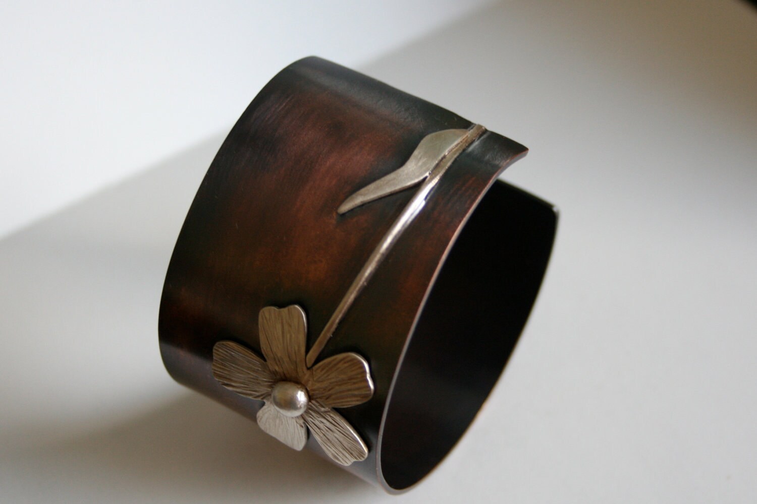 Rustic Metal Jewelry Daisy Cuff Rustic Cuff Rustic Flower - Etsy