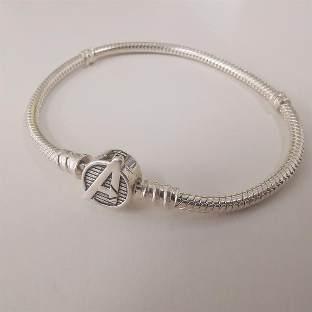 Pandora Marvel Avengers Logo Chain Buckle Snake Bone Chain Bracelet - Etsy