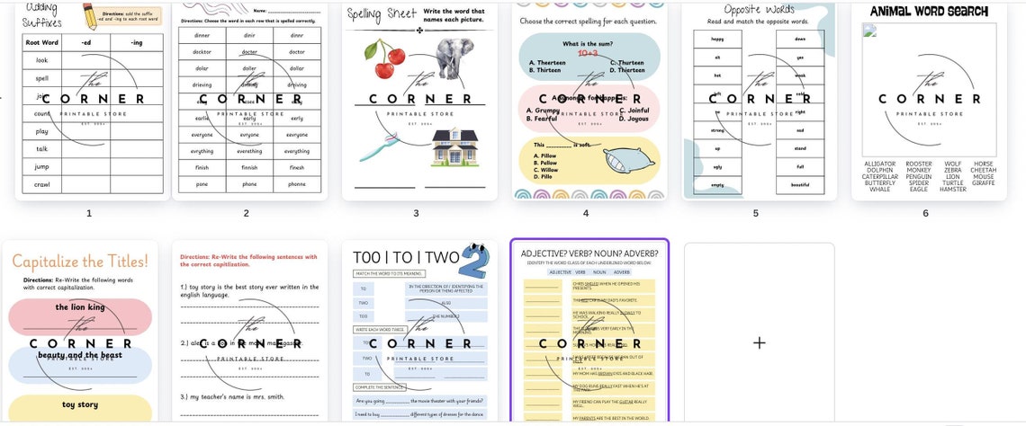 3rd Grade Language Arts Worksheets - Etsy