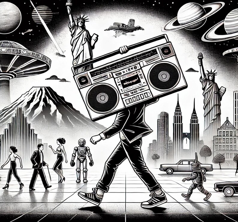 Boom Box Retro Pac All Original Art T-shirt Design Bundle PNG JPG Files ...