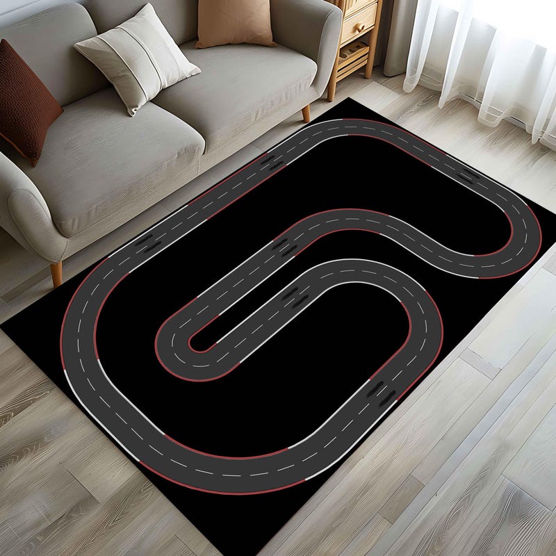 Race Track Rug - Etsy