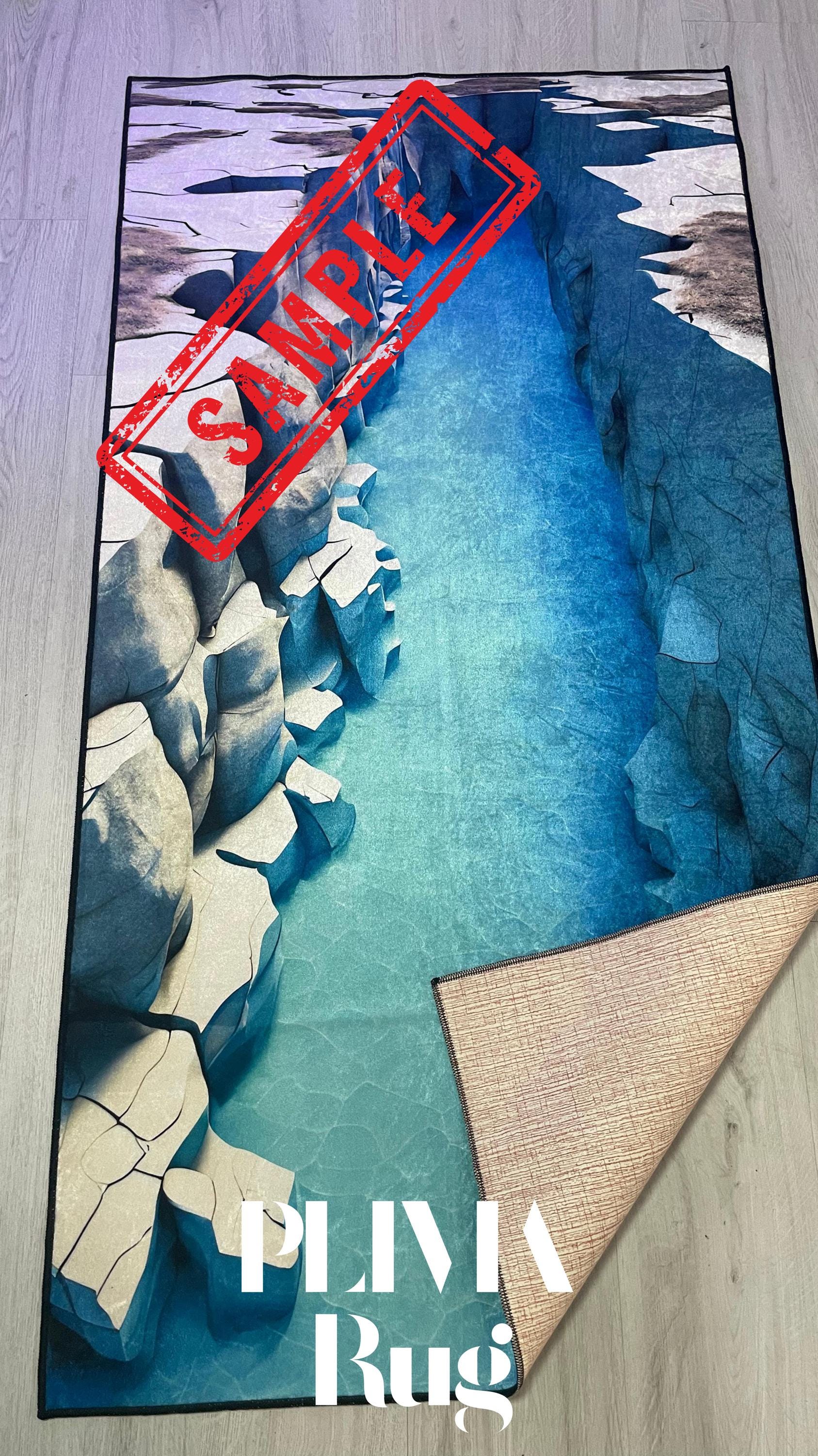 3D Rug, Custom Rug, Illusion Rug, 3D Huge Crack in Living Room Rug ...