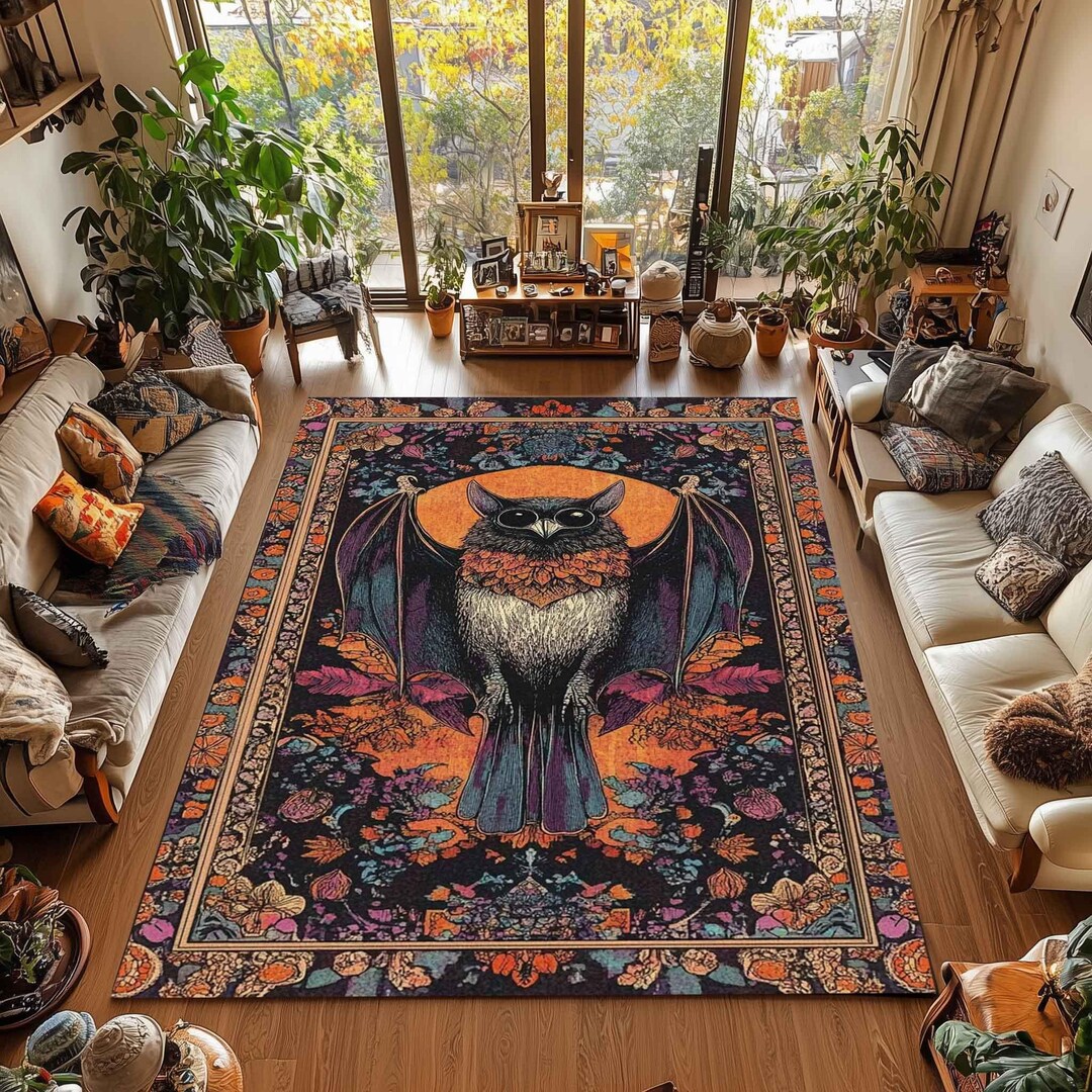Whimsigoth Rug L Dark Academia Rug L Gothic Rug L and Witchy Room Decor ...