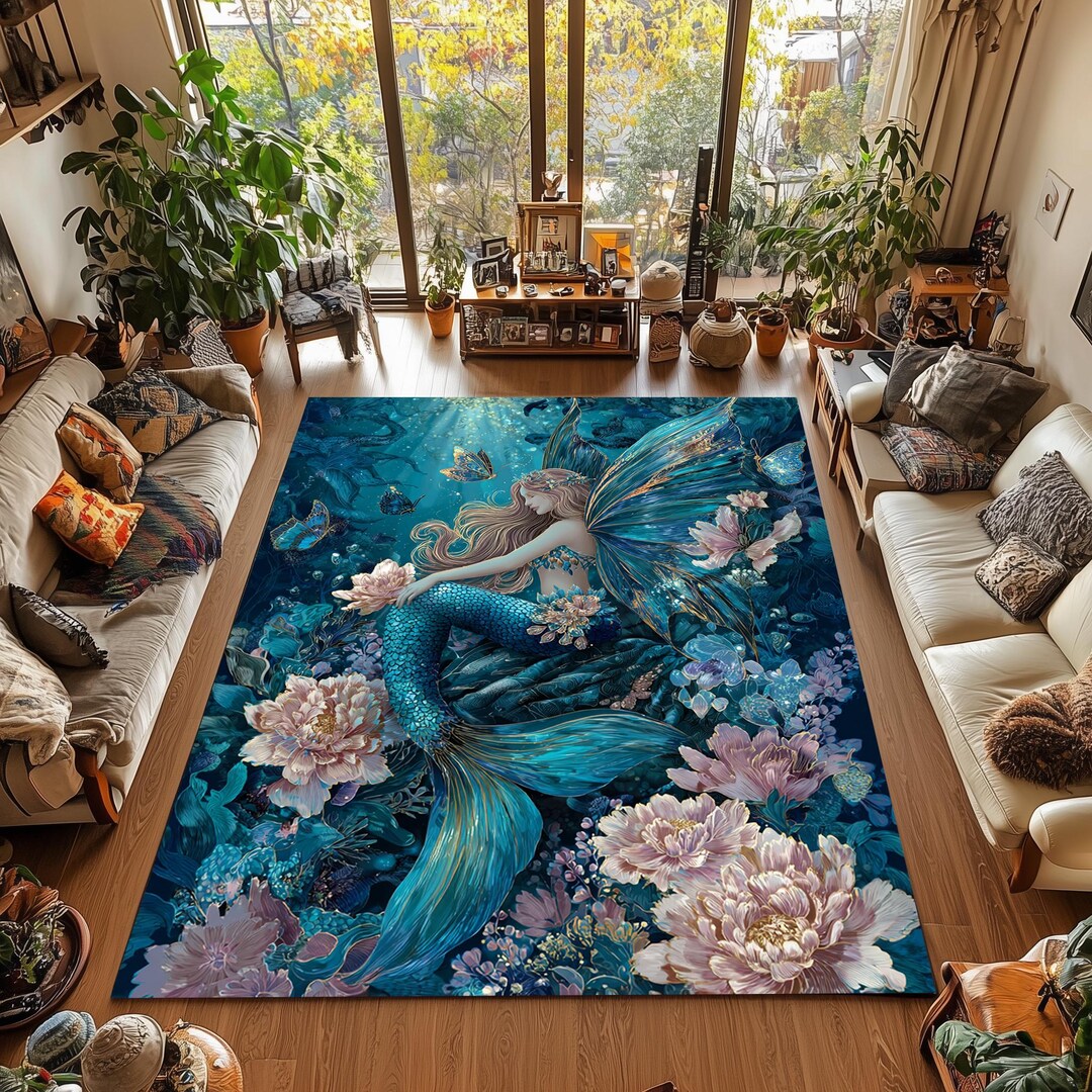 Mermaid Rug, Baby Girl Room and Nursery Decor - Etsy
