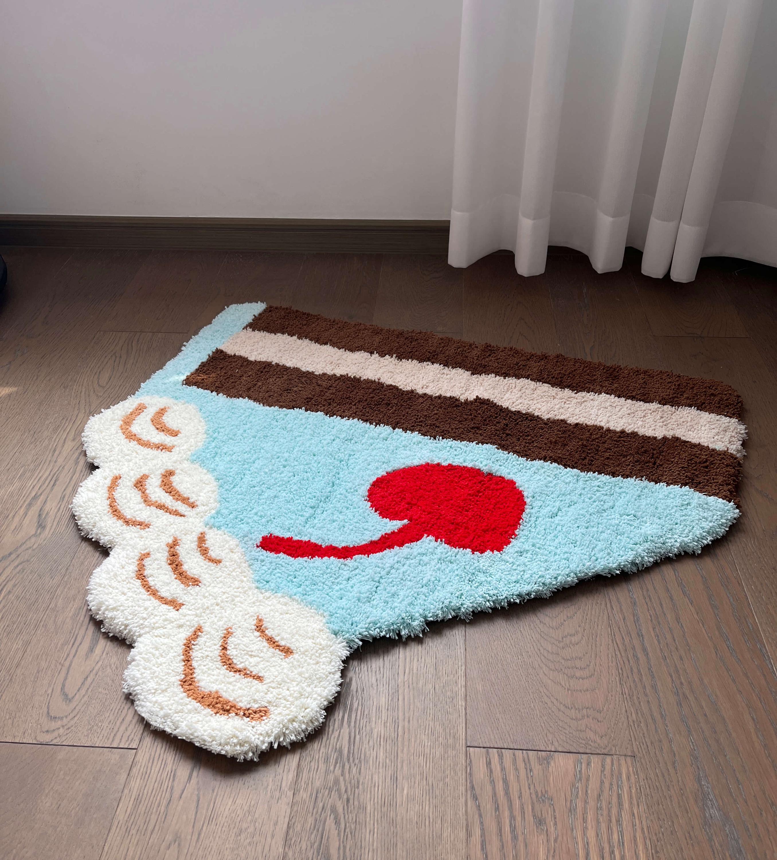 Mint Chocolate Cake Rug, Handmade Tufted Rug, Gift Rug, Home Decor ...