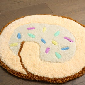 Handmade Swiss Roll Rug, With Rainbow Sprinkle, Tufted Rug, Home Decor ...