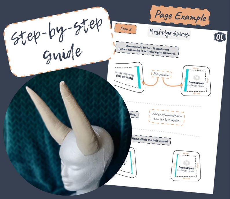 Horn Cosplay Sewing Pattern BG3 Tiefling "malbolge Spires" - Etsy