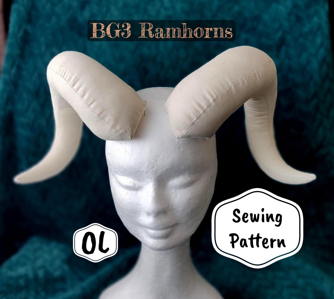 BG3 Tiefling Horns: Ramhorns Cosplay Sewing Pattern - Etsy