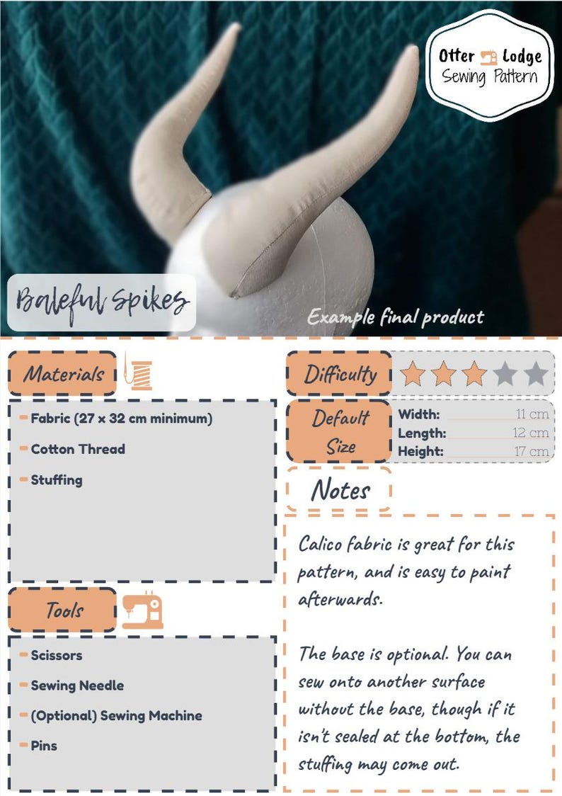 BG3 Tiefling Horns: Baleful Spikes Cosplay Sewing Pattern - Etsy