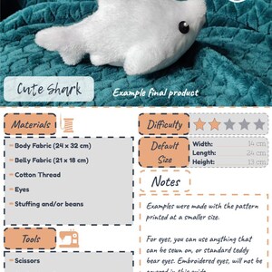 Cute Shark Easy Sewing Pattern - Etsy