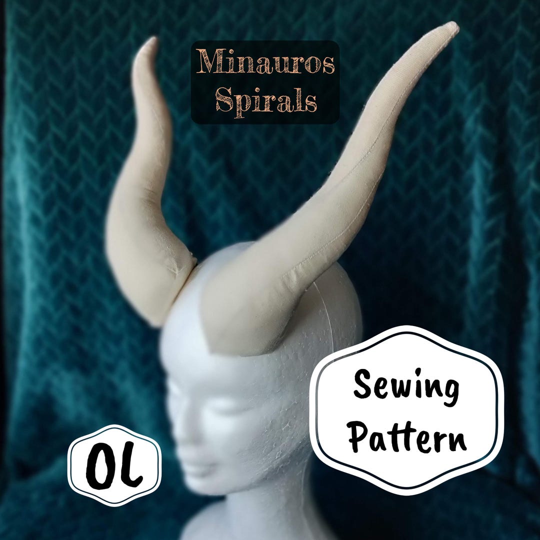 Horn Cosplay Sewing Pattern BG3 Tiefling minauros Spirals - Etsy