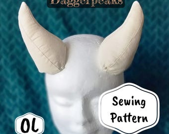 Horn Cosplay Sewing Pattern BG3 Tiefling "daggerpeaks" - Etsy
