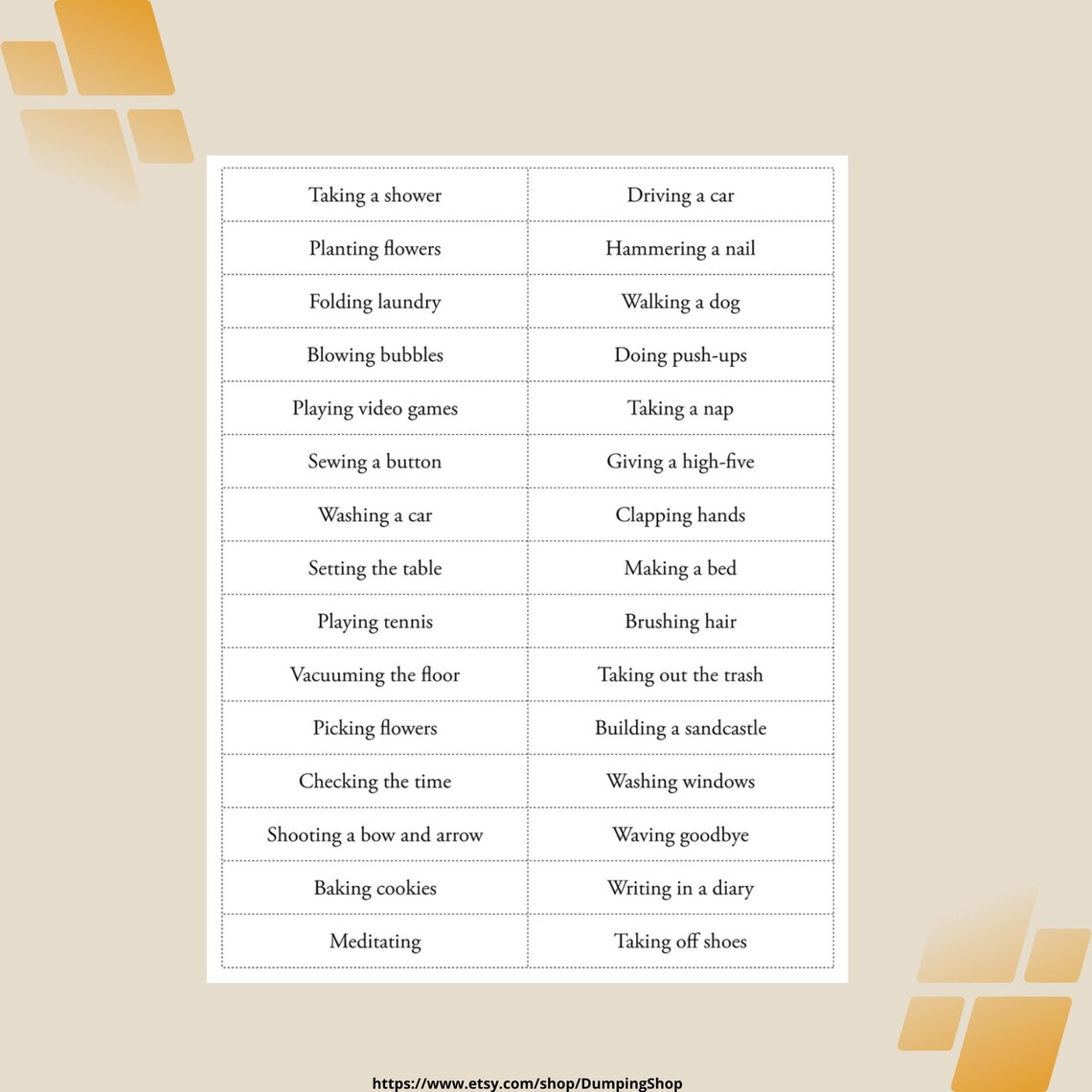 Printable Charades Set of 100 Phrases & Words. Charades Ideas. Kids ...