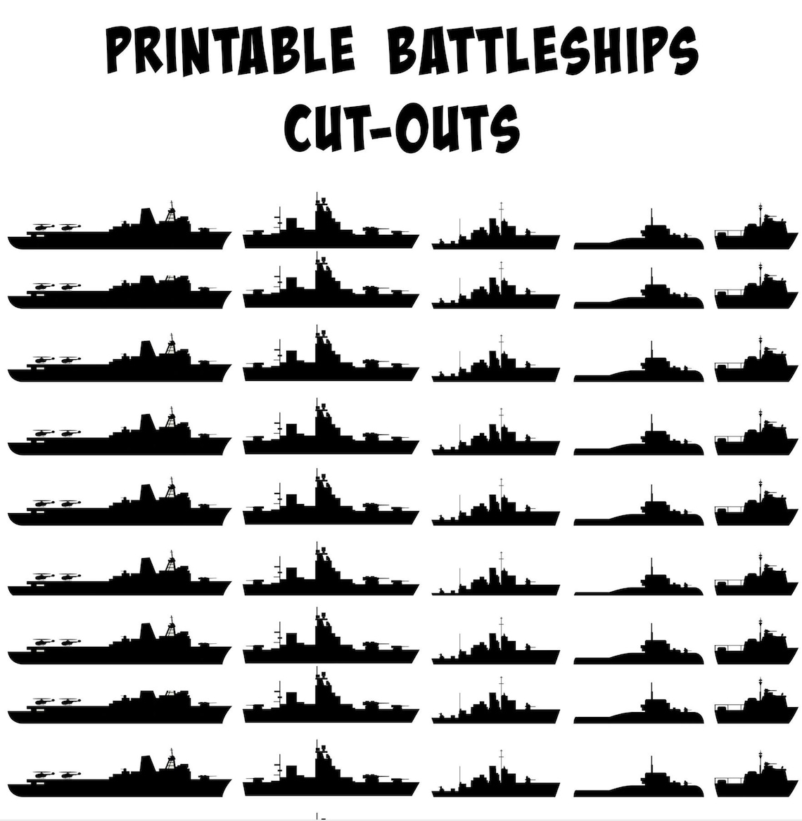 Printable Battleship Game | Battleship Game | Battleship Board Game ...