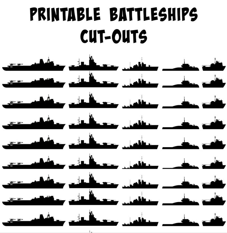 Printable Battleship Game | Battleship Game | Battleship Board Game ...