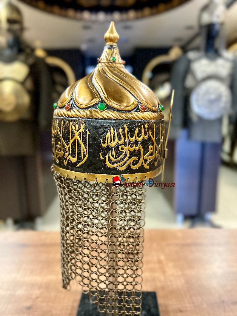 Miniature Kelime-i Tevhid Helmet - Ottoman Helmet - Decorative Items ...