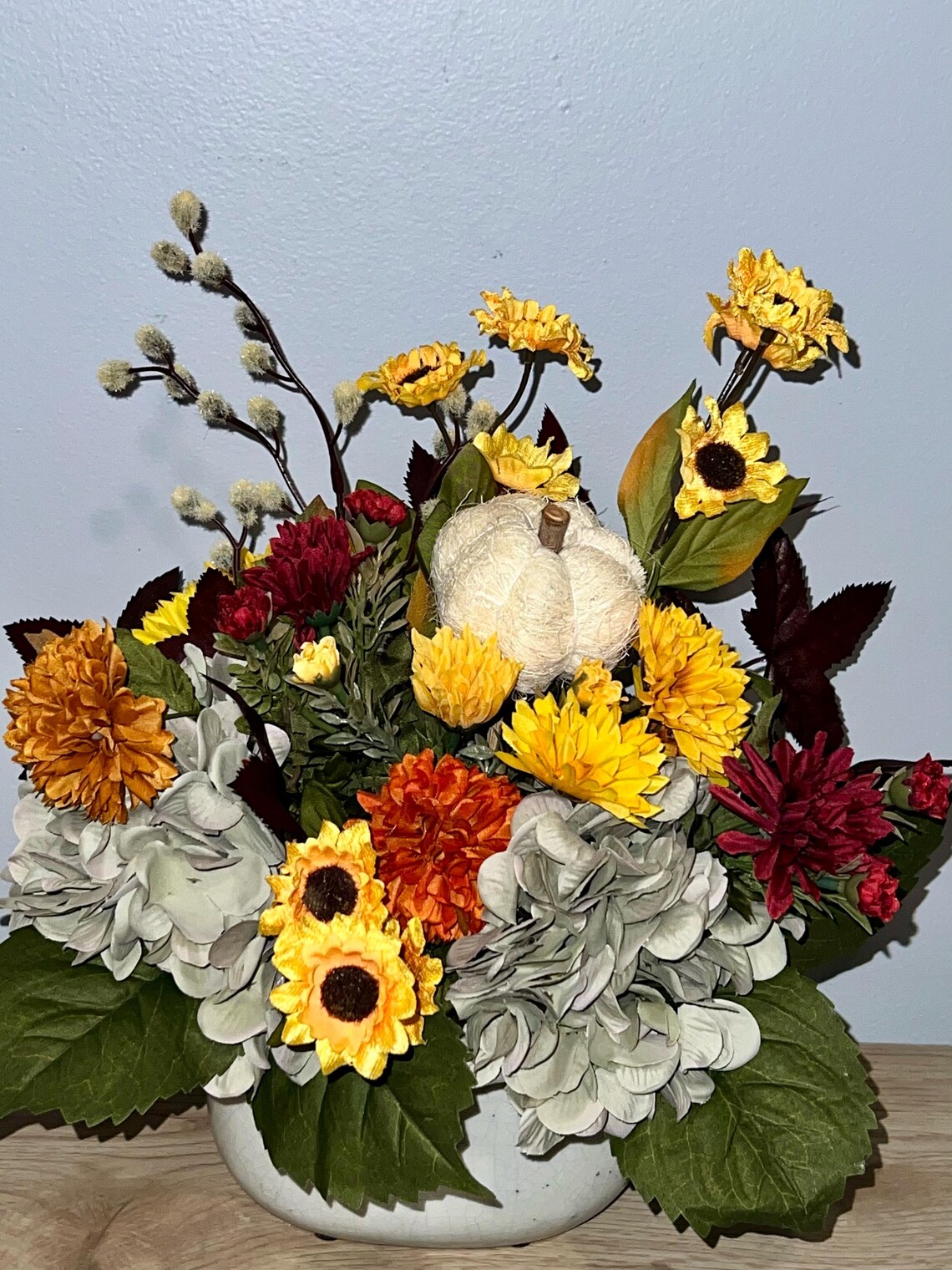Designer Fall Faux Floral Arrangement - Etsy