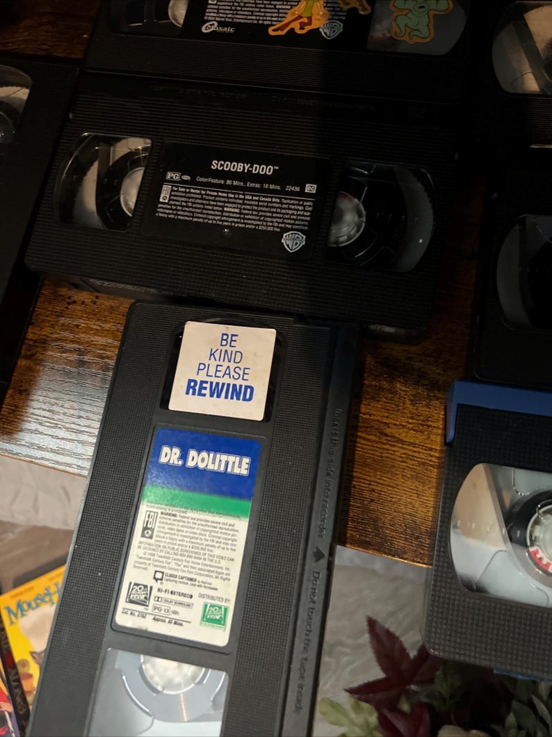 Vintage VHS Tapes Lot - Etsy