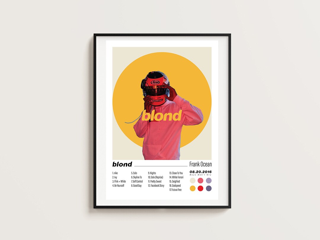 Frank Ocean Poster | Blonde Poster | Blonde Album Cover Poster ...