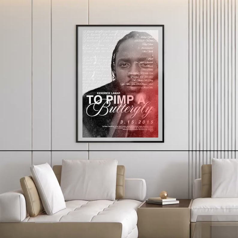 Kendrick Lamar Poster | to Pimp a Butterfly Poster | TPBP Album Cover ...