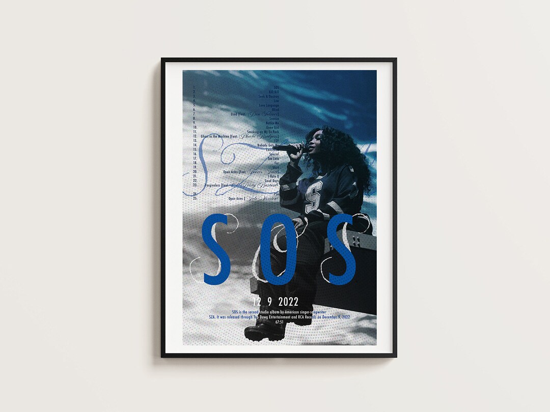 SZA Poster | SOS Poster | SOS Album Cover Poster | Digital Album Cover ...