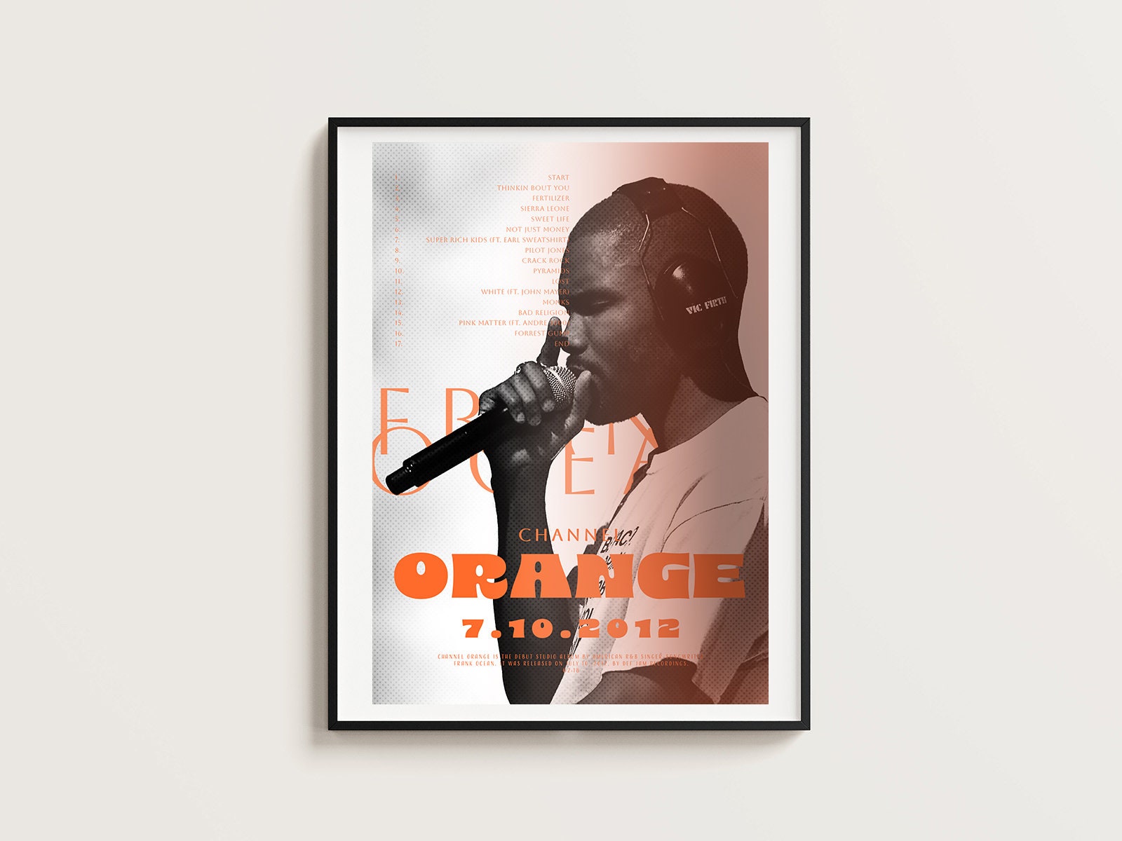 Frank Ocean Poster | Channel Orange Poster | Channel Orange Album Cover ...
