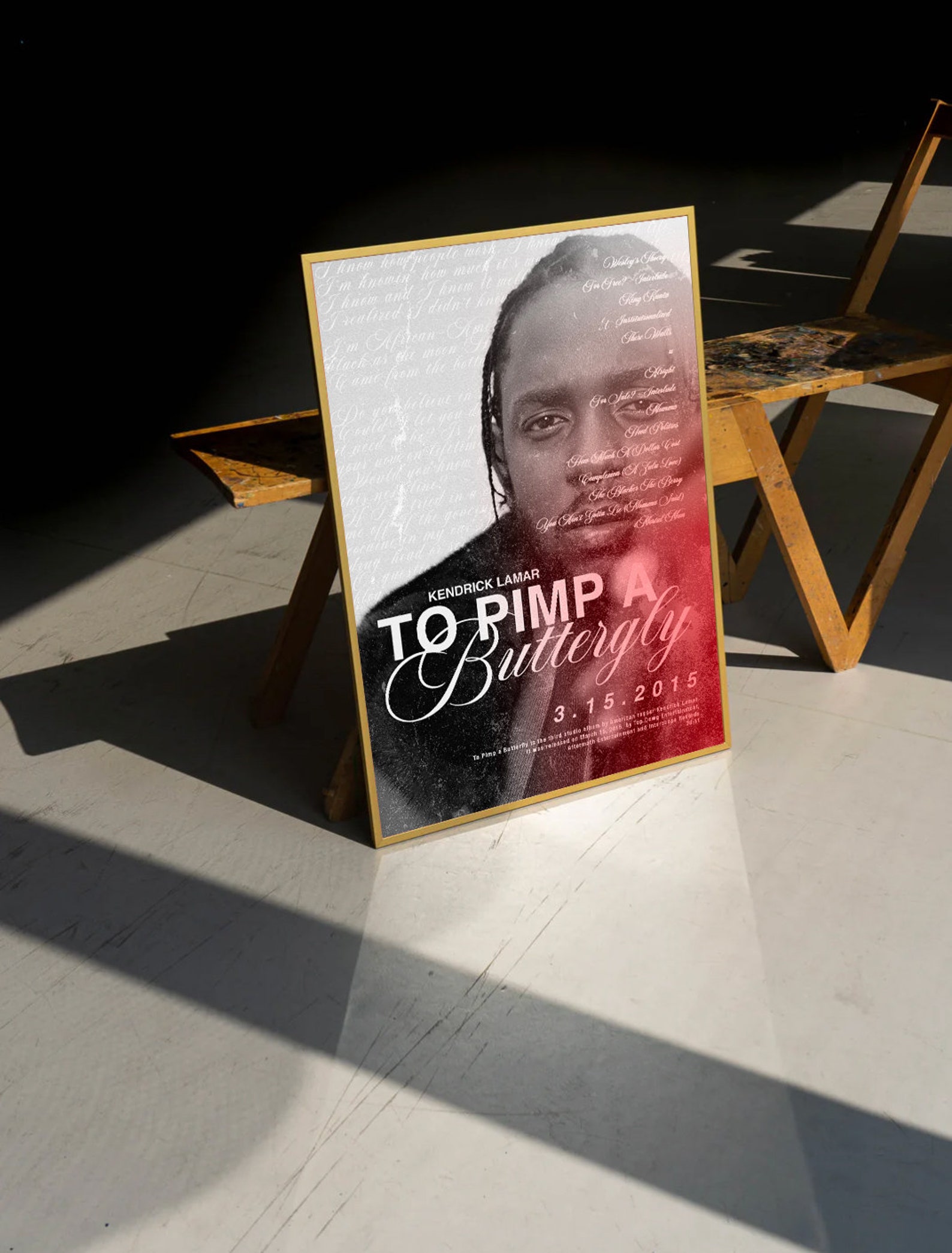 Kendrick Lamar Poster to Pimp a Butterfly Poster TPBP Album Cover ...