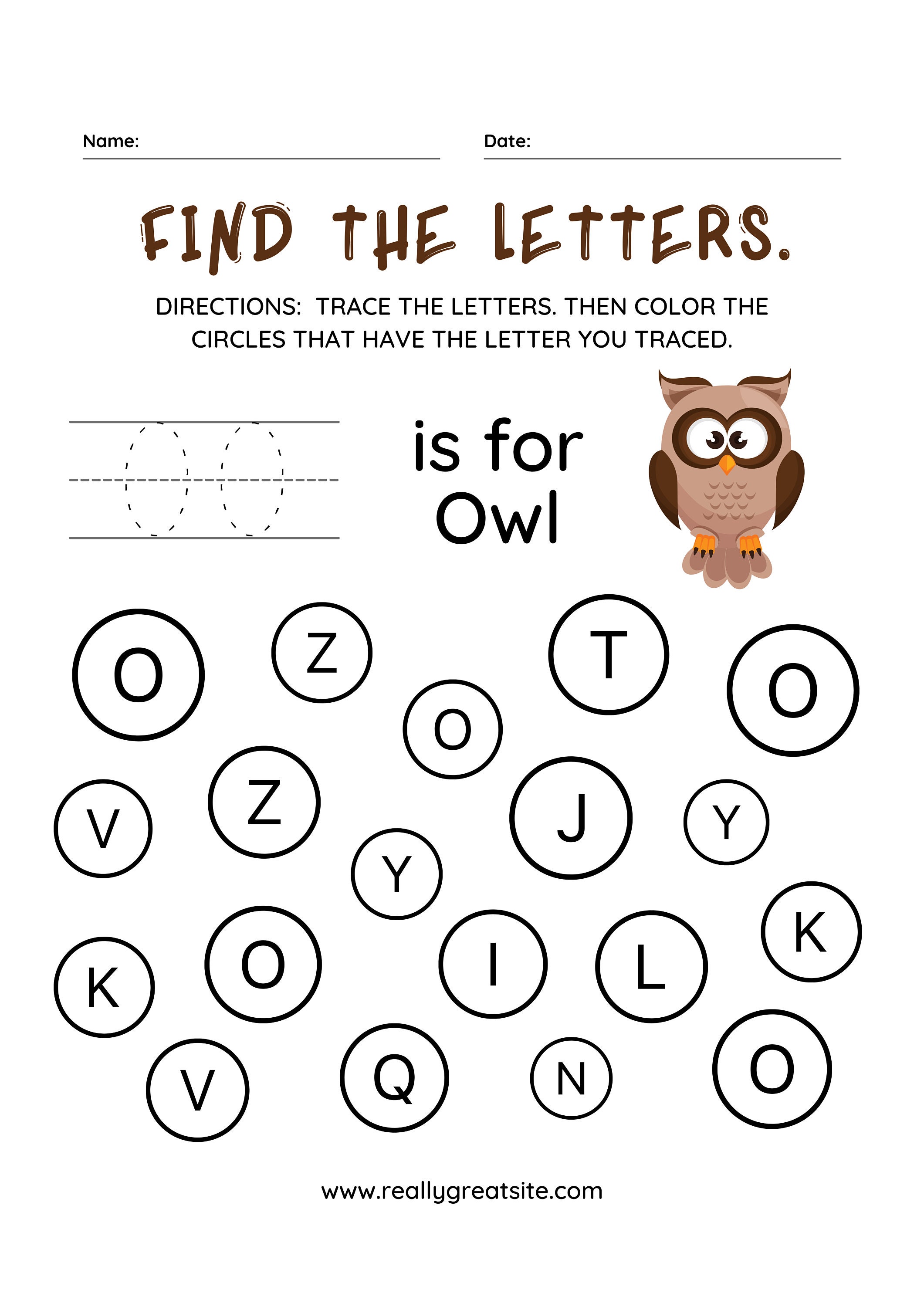 Find, Trace & Color the Letter A to Z Alphabet Worksheet - Etsy