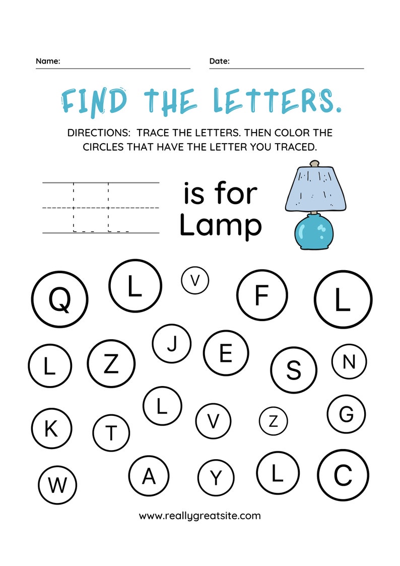 Find, Trace & Color the Letter A to Z Alphabet Worksheet - Etsy