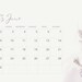 Aesthetic Minimalist Watercolor Illustration Year 2025 Monthly Calendar ...
