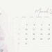 Aesthetic Minimalist Watercolor Illustration Year 2025 Monthly Calendar ...