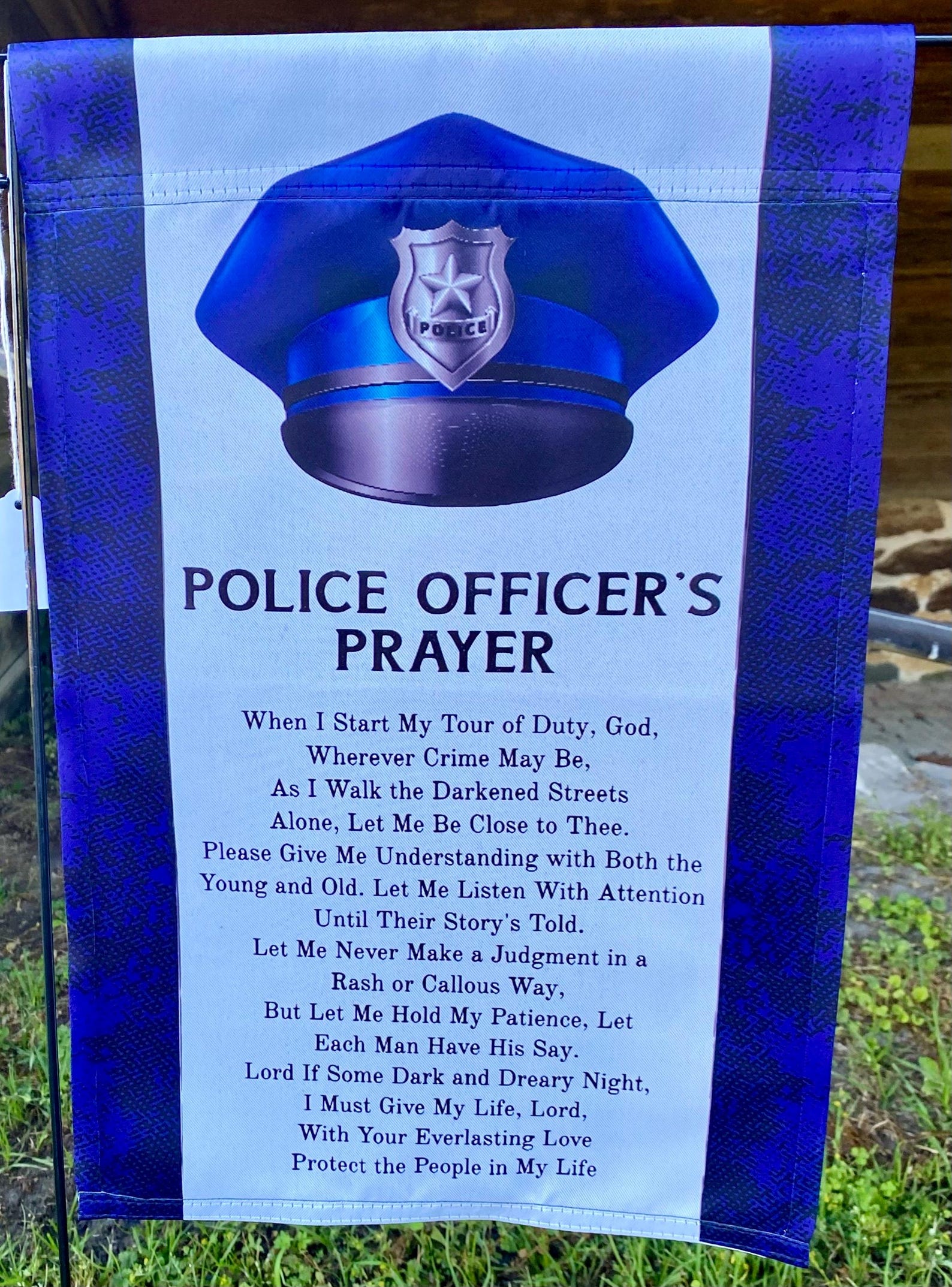 Police Officer’s Prayer Garden Flag - Etsy