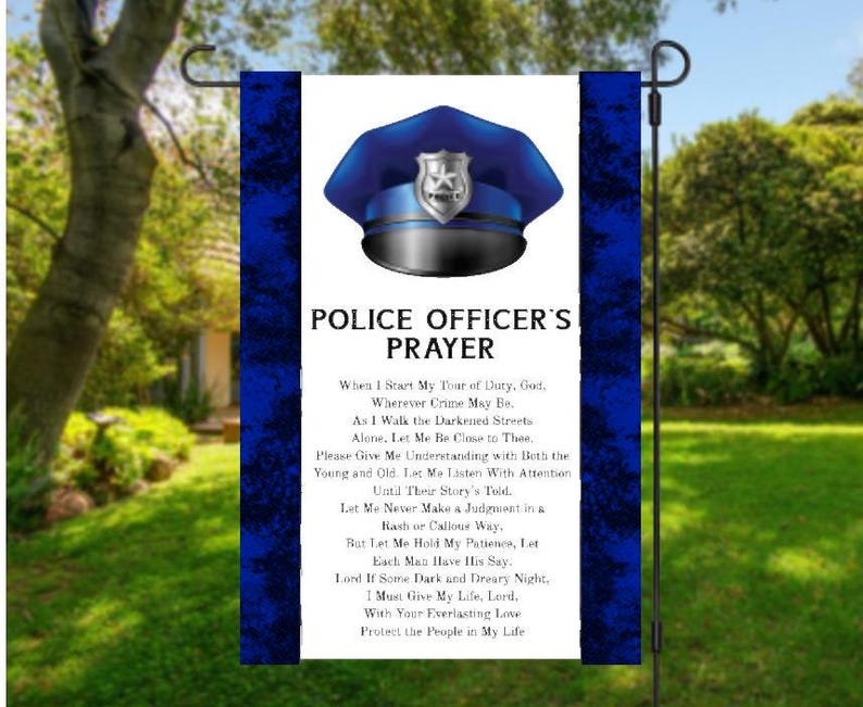 Police Officer’s Prayer Garden Flag - Etsy
