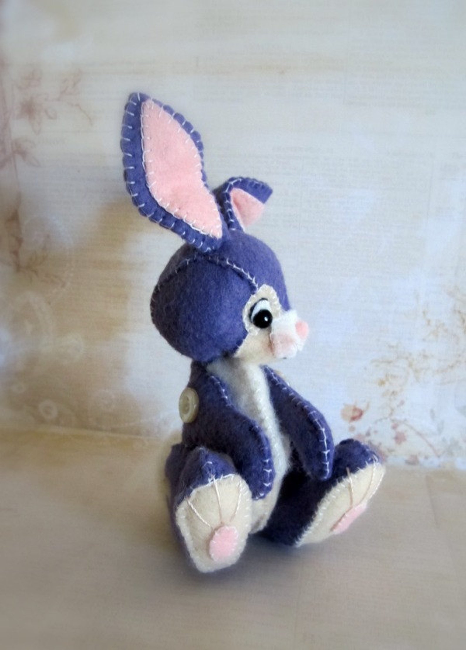 PDF Digital E-pattern to Make Sweet 4.75 Wool Felt Bunny Rabbit thumpee ...